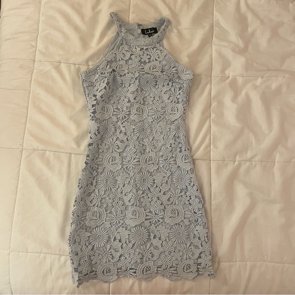 Lulus | Dresses | Lulus Love Poem Light Blue Lace Mini Dress | Poshmark